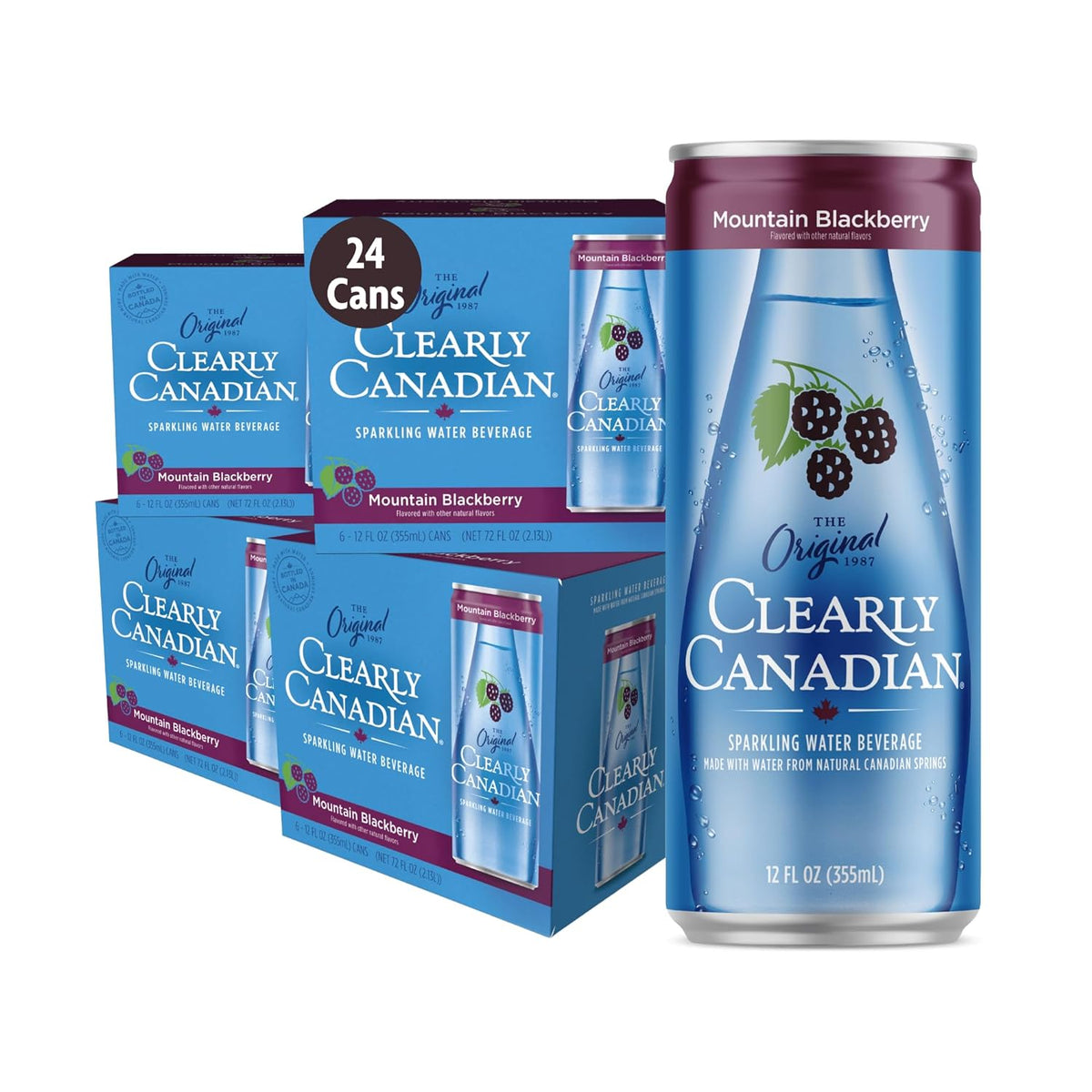 Clearly Canadian Mountain Blackberry Sparkling Spring Water Beverage, – Louisiana Pantry