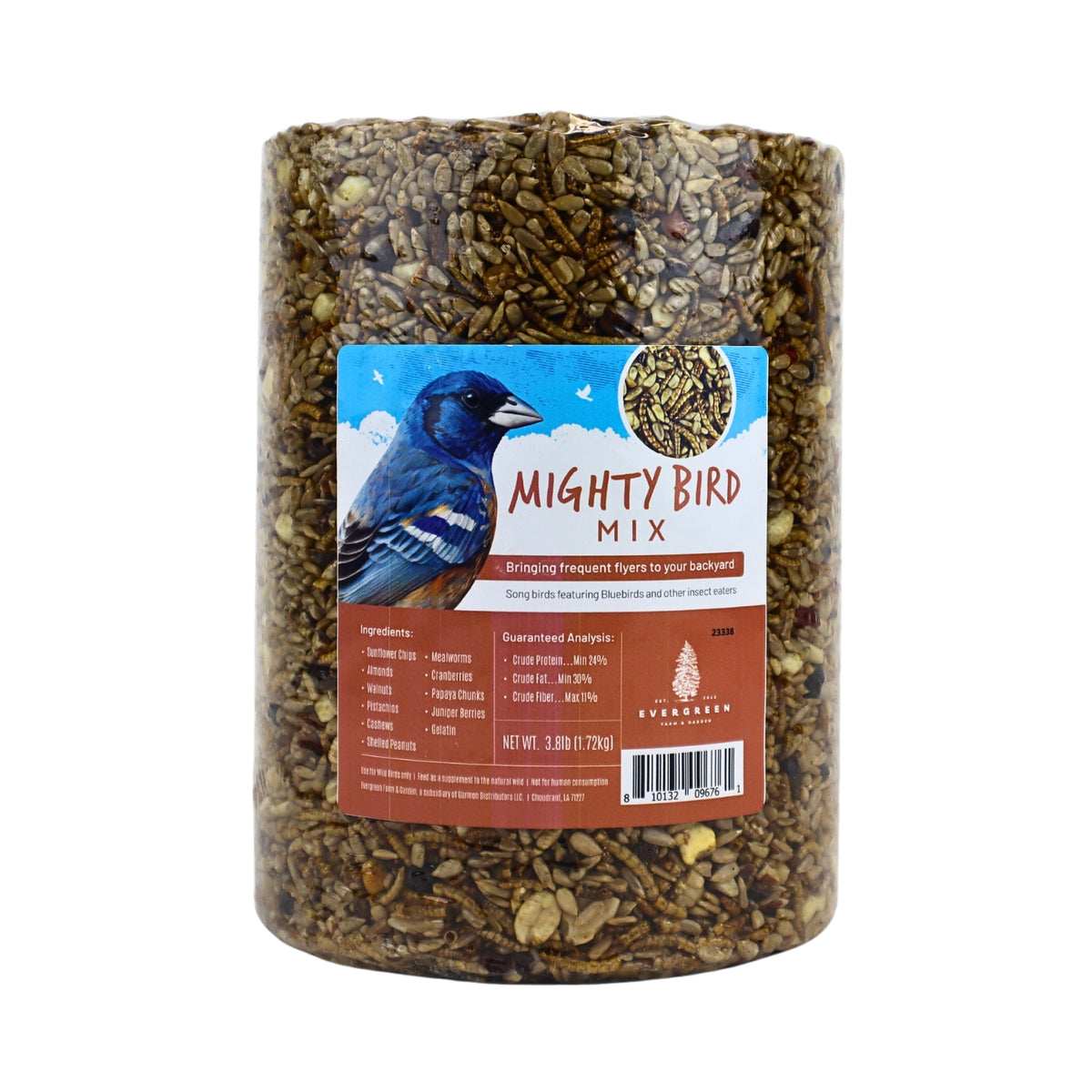 Evergreen Farm and Garden - Mighty Bird Mix Large Birdseed Cylinder ...