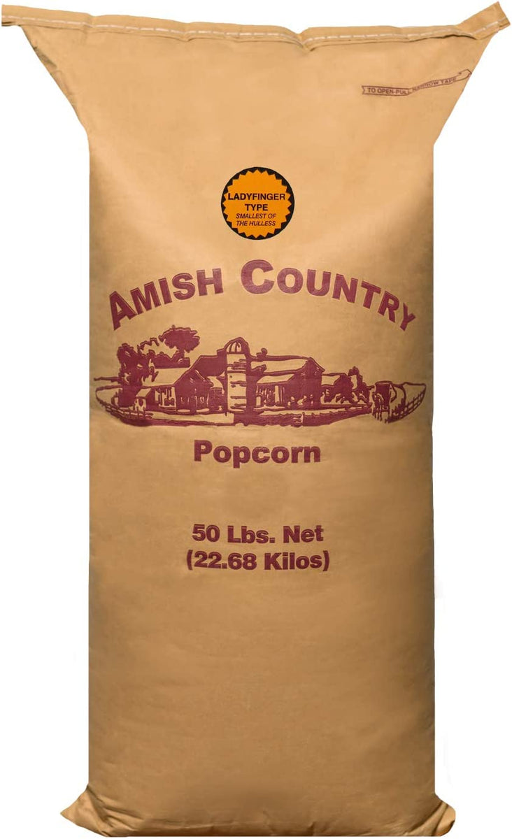 Amish Country Popcorn Ladyfinger Popcorn 50lb – Louisiana Pantry