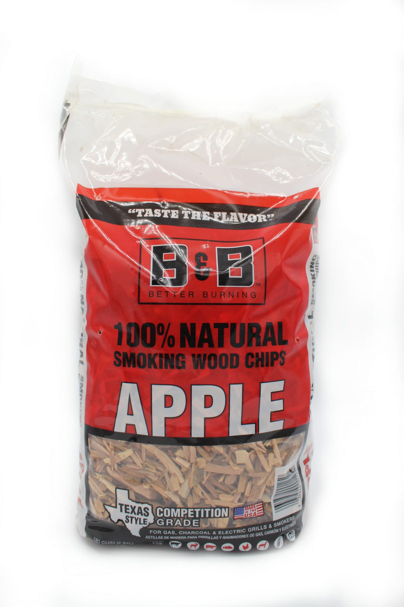 B & B - Apple Smoking Wood Chips - 180 cu. in. – Louisiana Pantry