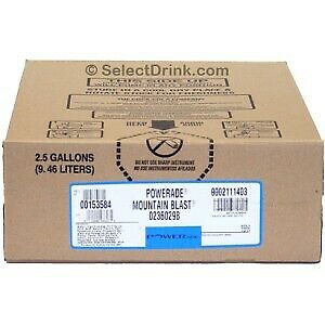 Powerade Blue Mountain Blast Fountain Syrup 2.5 Gallon Bag In Box ...
